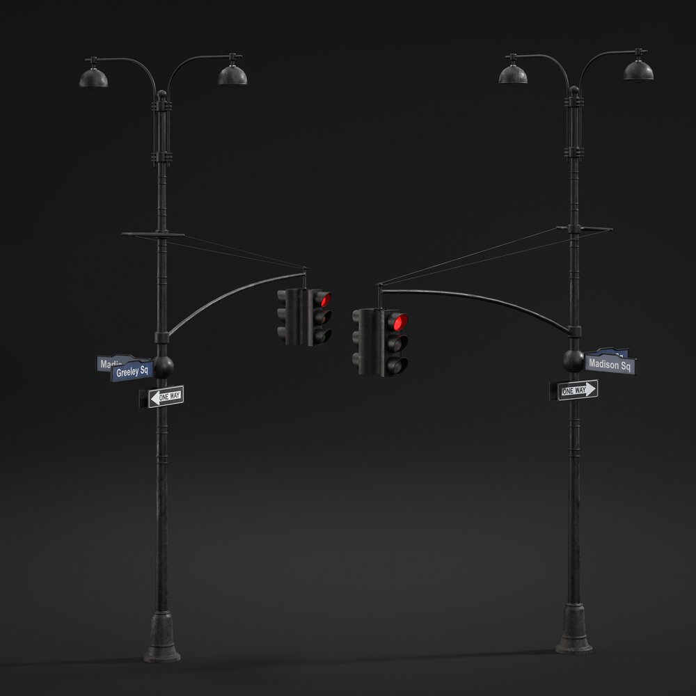 Traffic Lights 02 3D model - Download Street elements on 3DModels.org