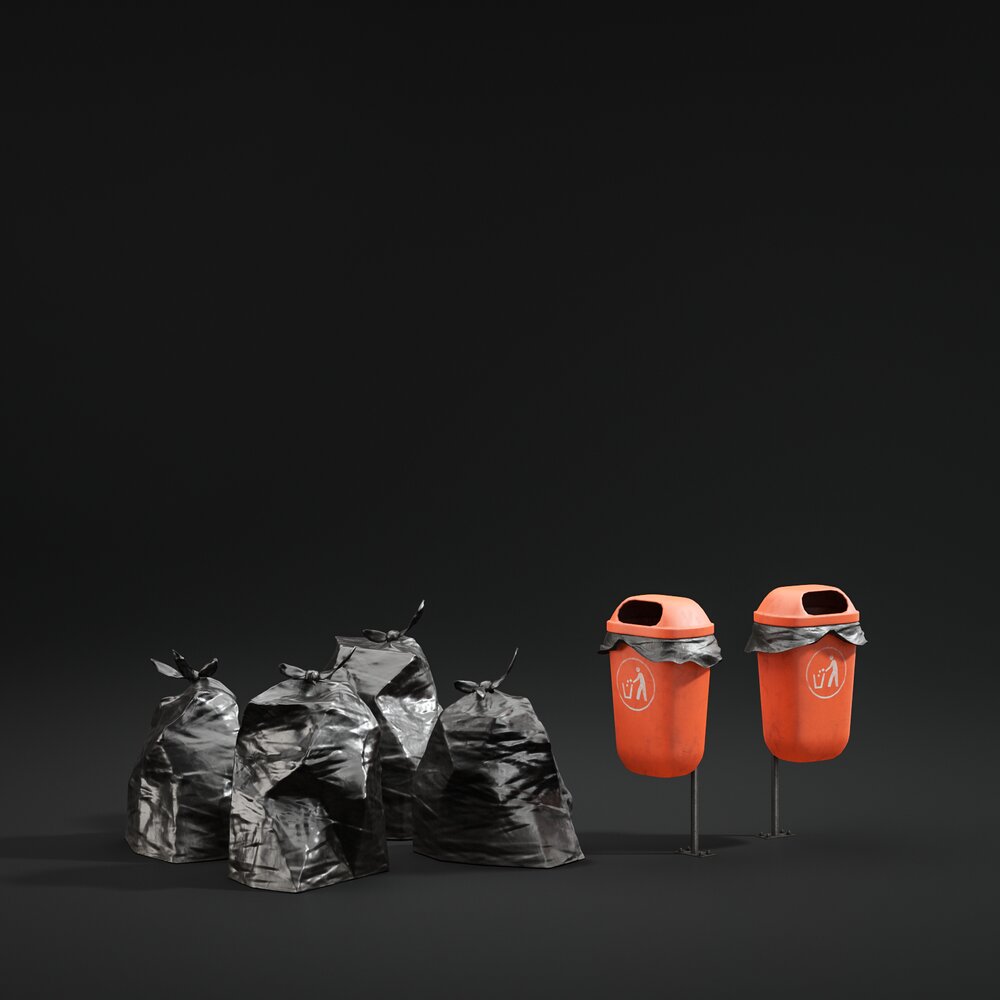 Trash Cans 04 3D model - Download Street elements on 3DModels.org