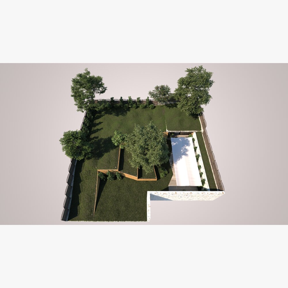 Modern Outdoor Patio Design 3D model - Download Garden on 3DModels.org