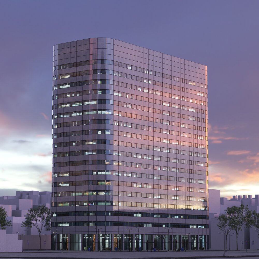 Contemporary Office Tower 3D model - Download Buildings on 3DModels.org