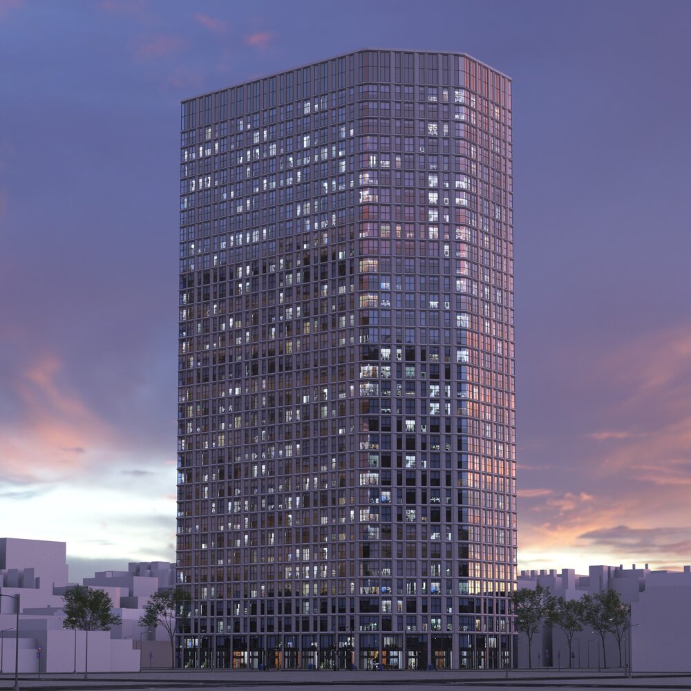 Contemporary Skyscraper Design 3D model - Download Buildings on ...