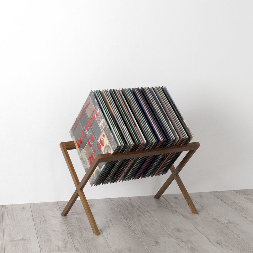 Modern Vinyl Record Stand 3D model - Download Furniture Set on 3DModels.org