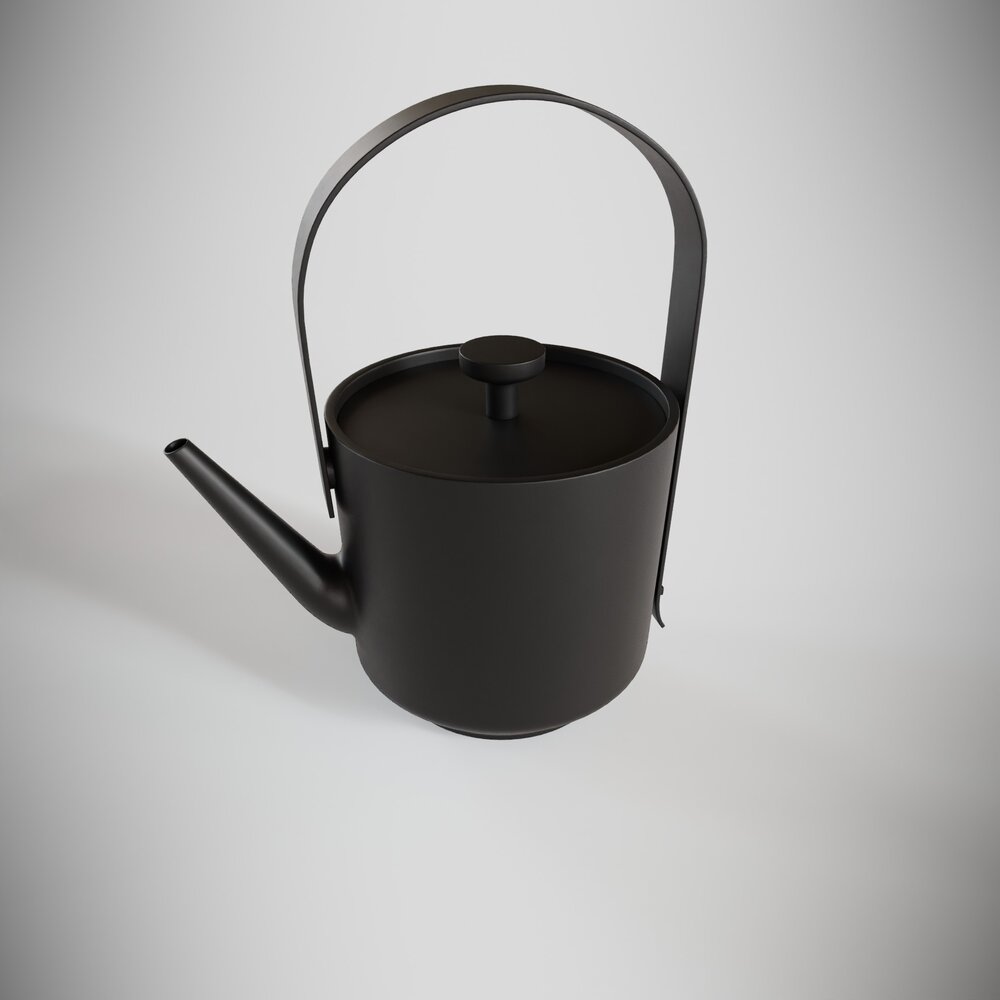 Modern Black Tea Kettle 3D model - Download Dairy, Bakery on 3DModels.org