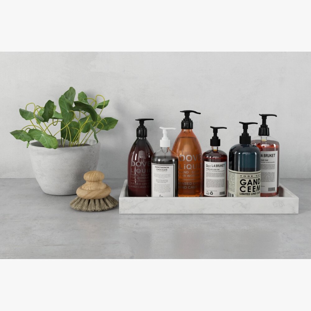Bathroom Essentials Display 3D model - Download Health and Beauty on ...