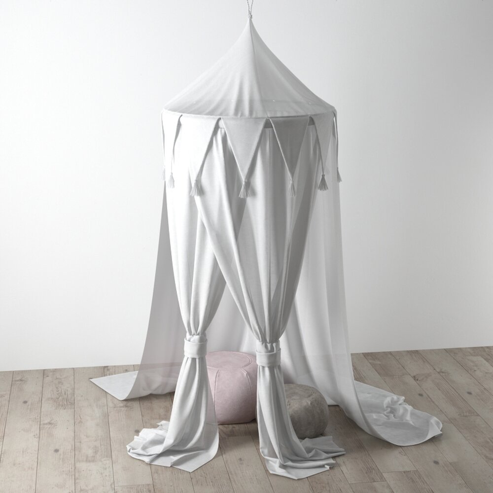 Children’s Indoor Canopy Tent 3D model - Download Furniture Set on ...