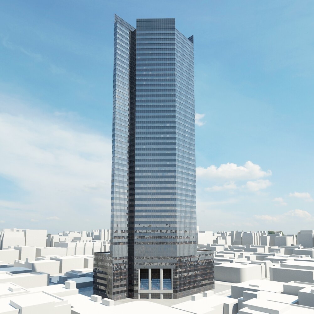 Glass Corporate Tower Highrise Office Building 3D model - Download ...