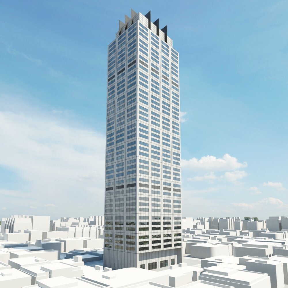 Glass Tower Corporate Skyline 3D model - Download Buildings on 3DModels.org