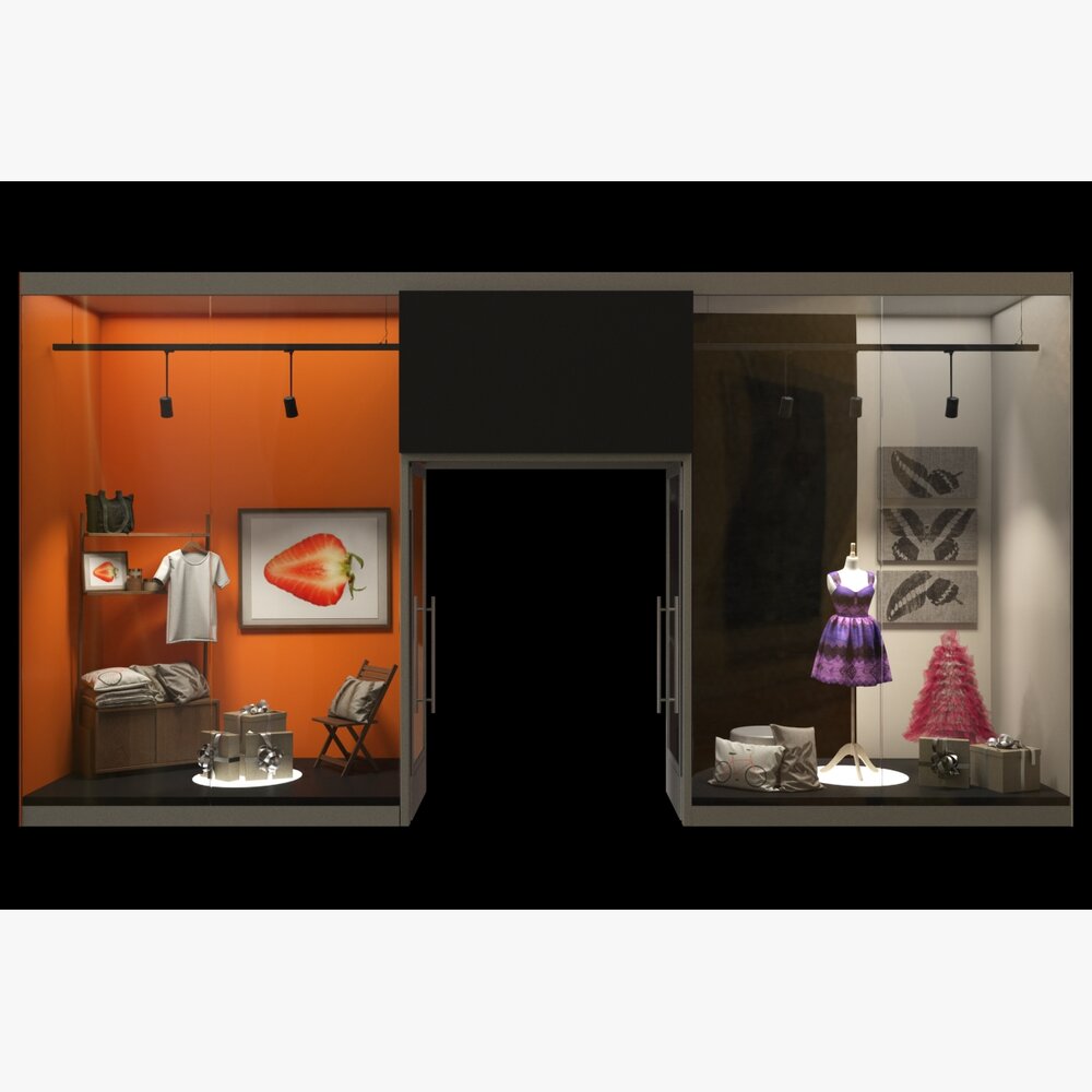 Boutique Fashion Display 3D model - Download Commercial Appliance on ...