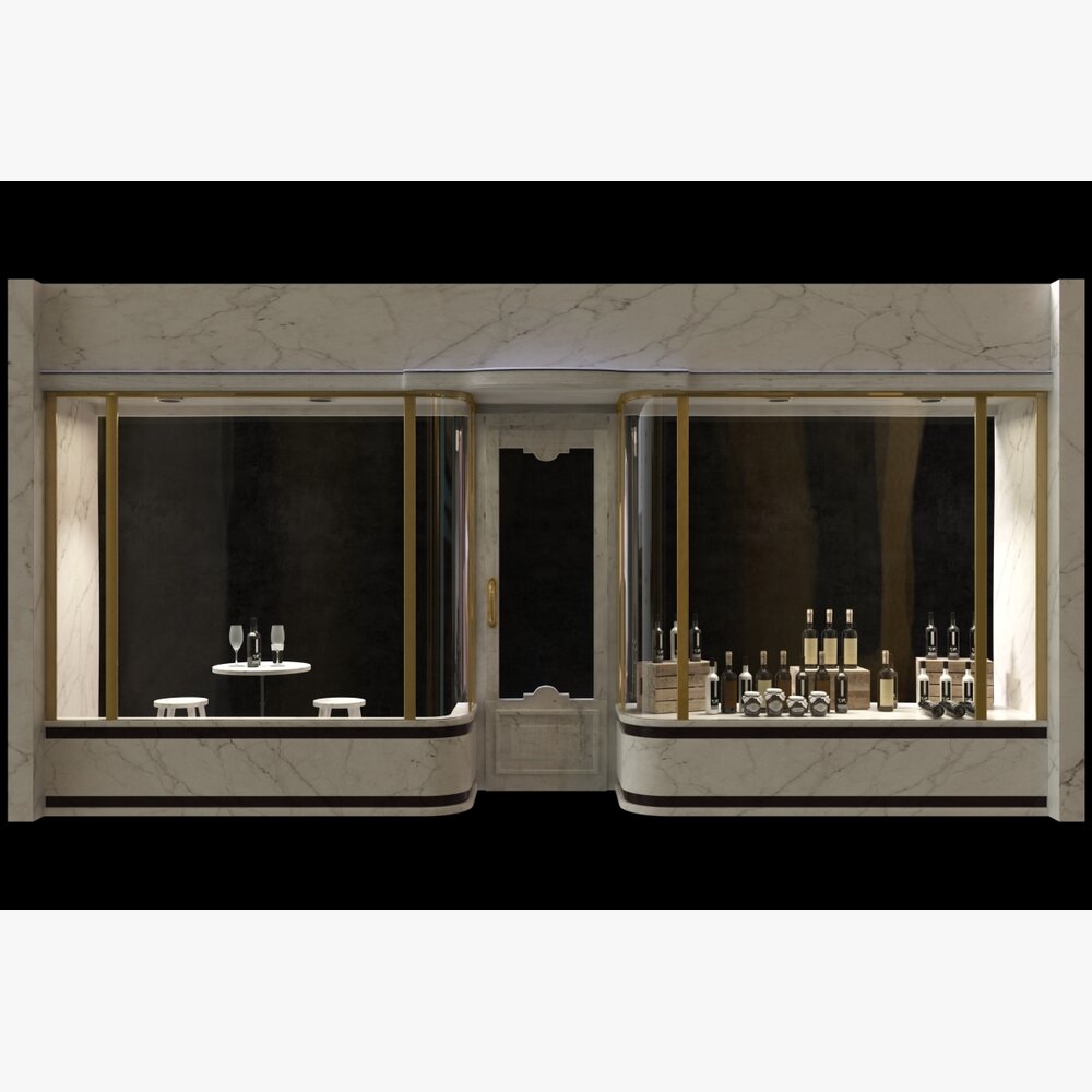 Liquor Store Showcase 3D model - Download Commercial Appliance on ...