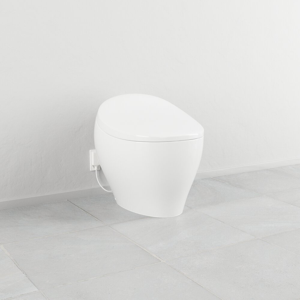 Modern White Toilet 3D model - Download Bathroom Fixtures on 3DModels.org