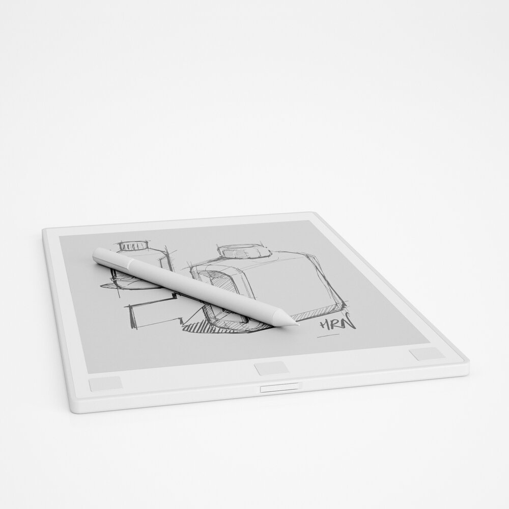 Digital Drawing Tablet and Stylus 3D model - Download Tablet on ...