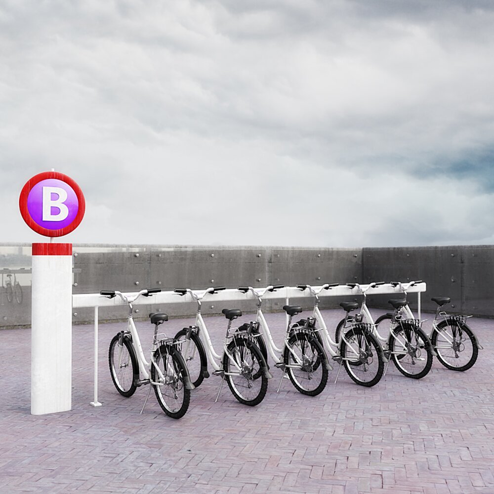 Estación de Bicicletas Compartidas Modelo 3D - Descargar Elementos de ...