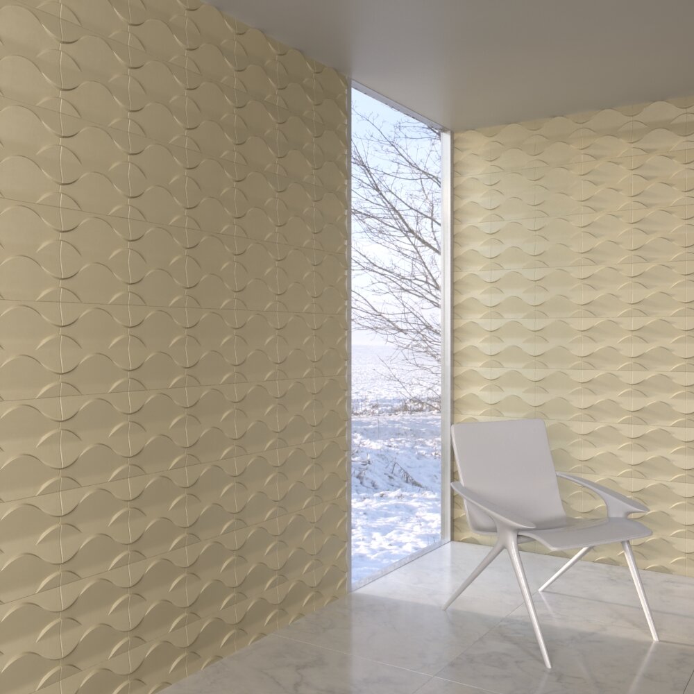 Minimalist Design of Wall Panels and Chair 3D model - Download ...