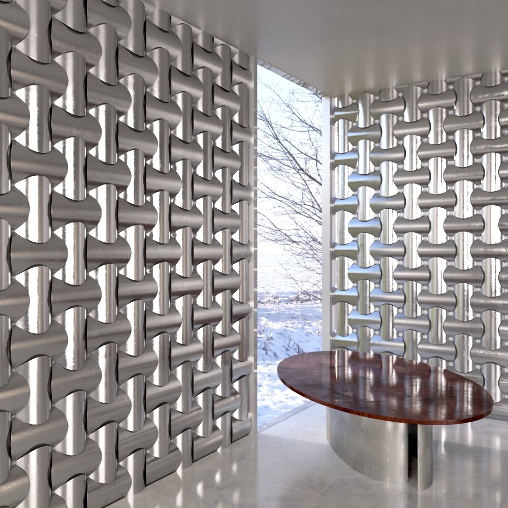Modern Geometric Room Wall Panels 3D model - Download Decoration on ...