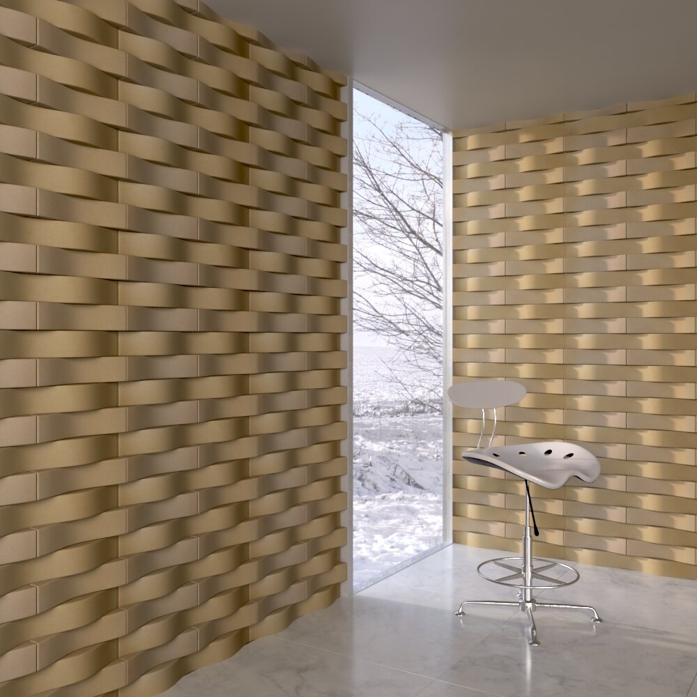 Modern 3D Wall Design in Contemporary Interior 3D model - Download ...