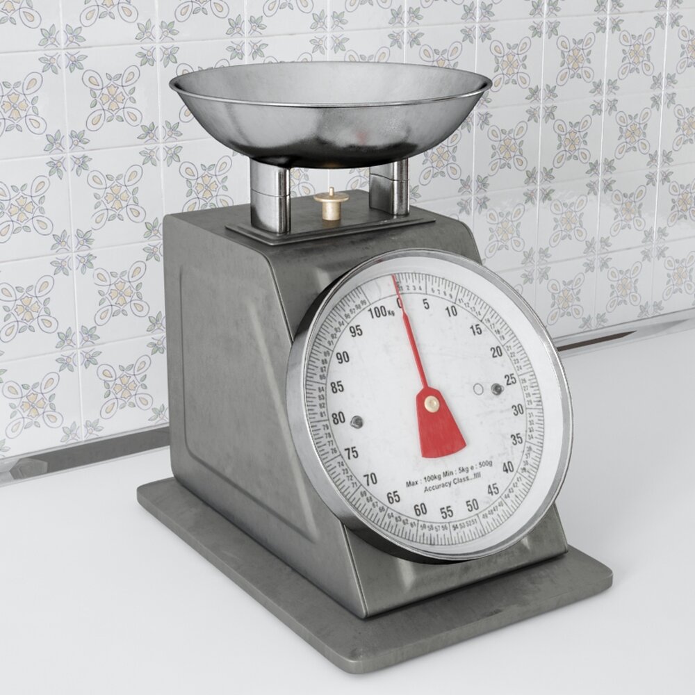 Classic Kitchen Scale 3D model - Download Appliances on 3DModels.org