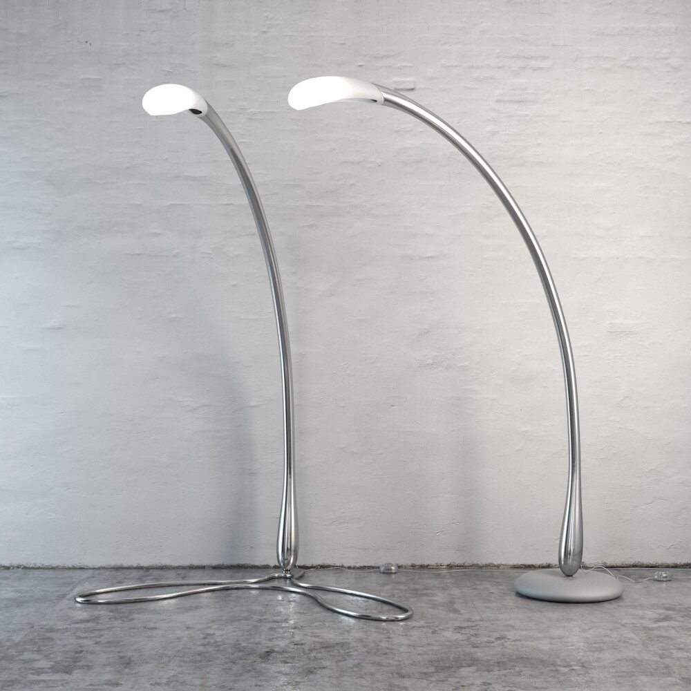 Curved Floor Lamps 3D model - Download Lamp on 3DModels.org