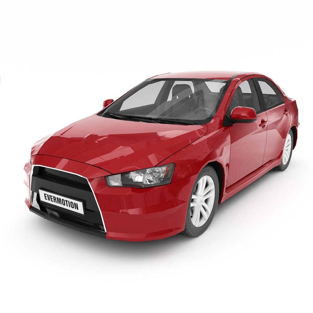 Red Sedan Car 02 3D model - Download Sedan on 3DModels.org