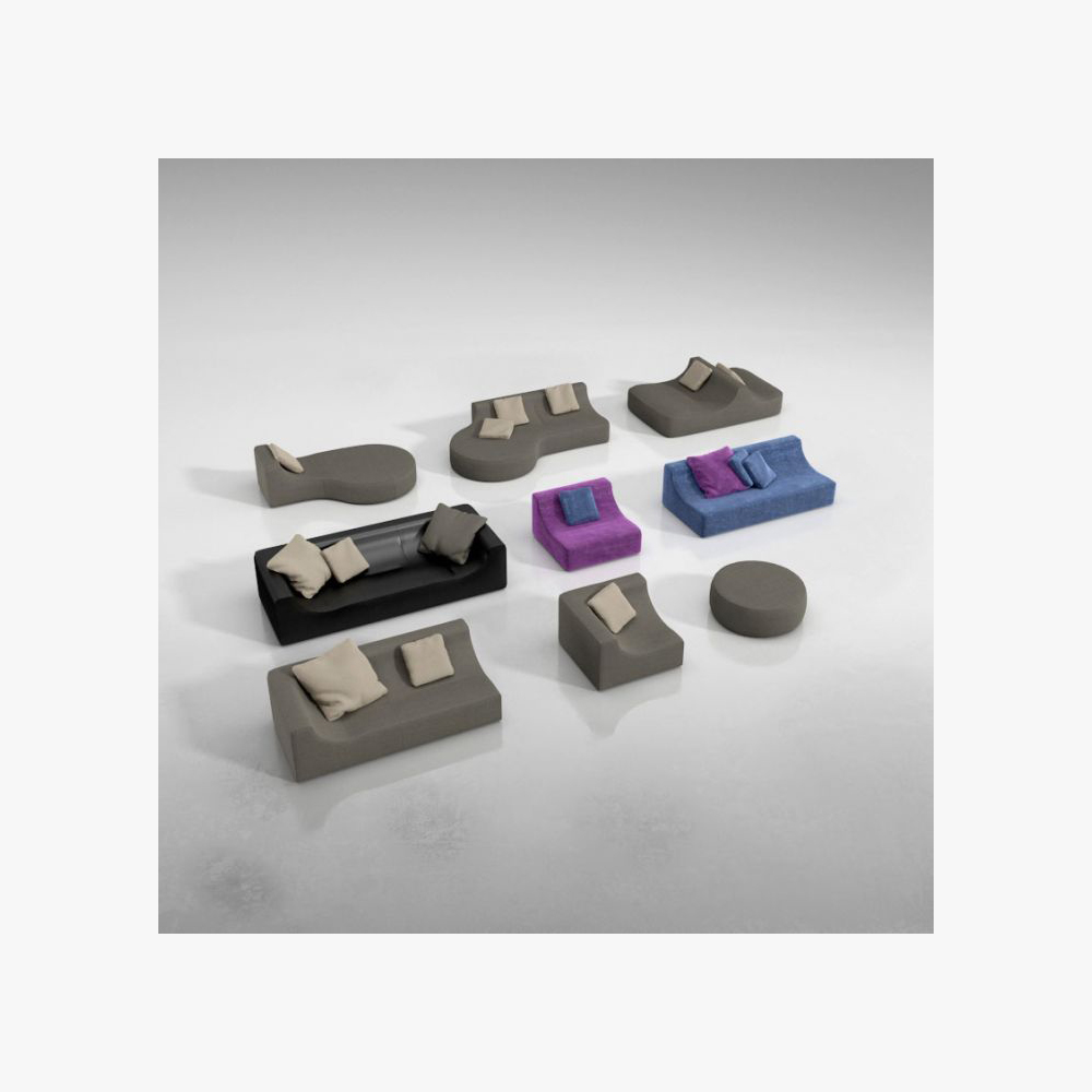Assorted Modular Sofas 04 3D model - Download Sofa on 3DModels.org