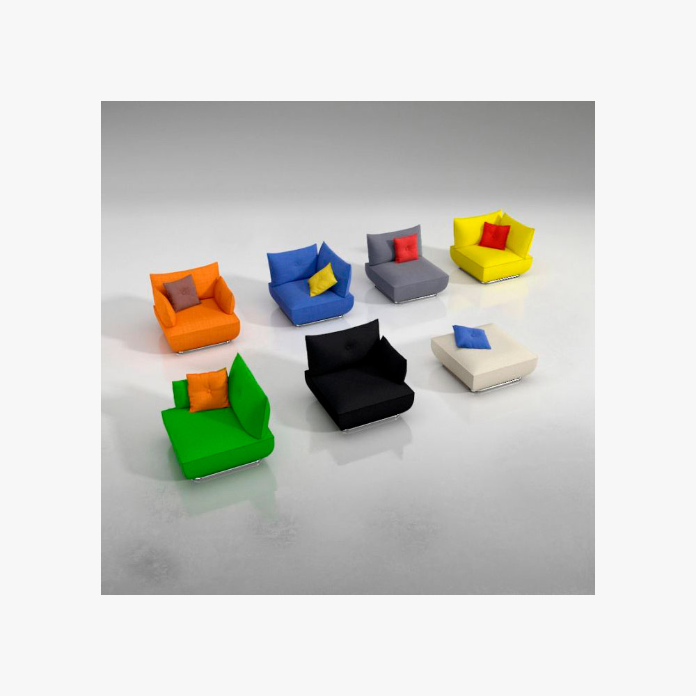 Assorted Modular Sofas 09 3D model - Download Sofa on 3DModels.org