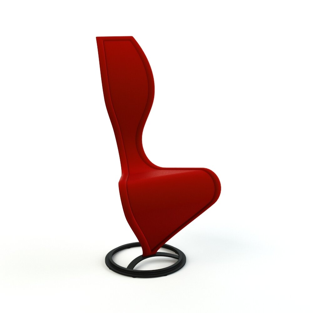 Modern Red Chair Design 3D model - Download Chair on 3DModels.org