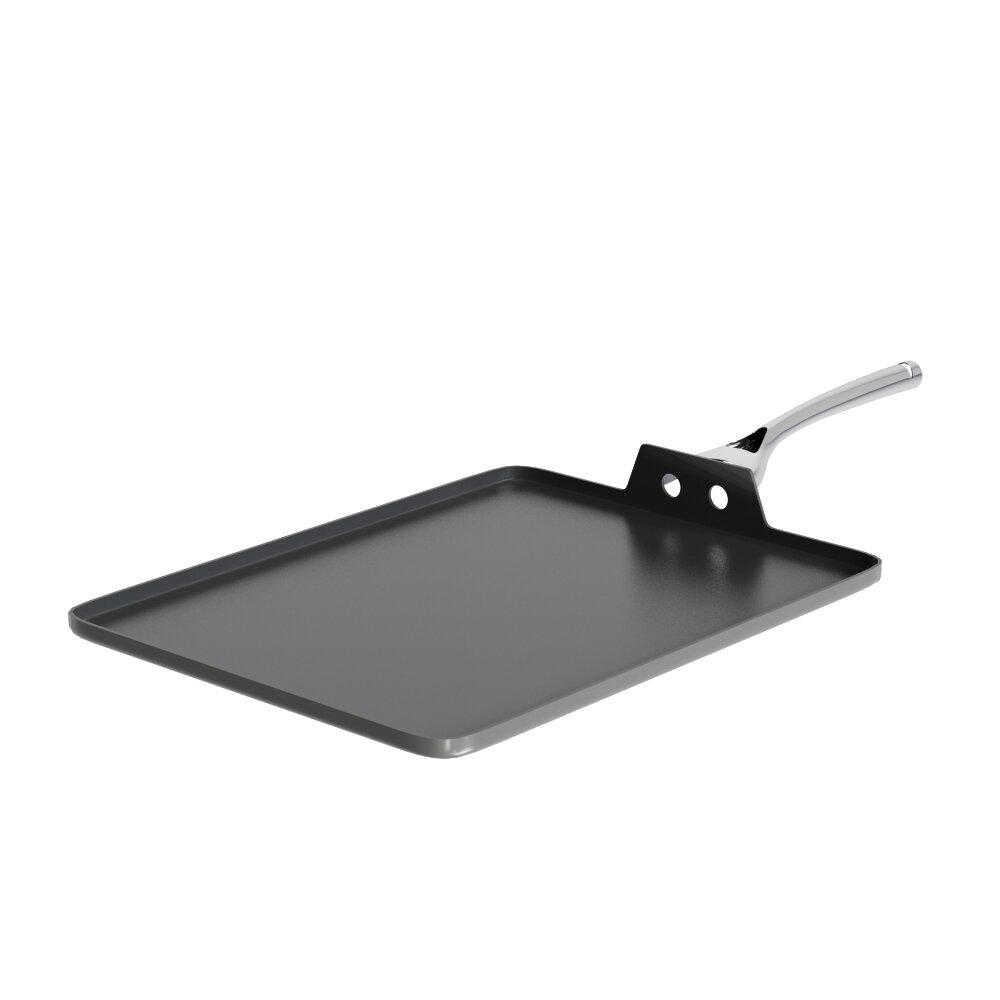 Square Non-Stick Griddle Pan 3D model - Download Tableware on 3DModels.org