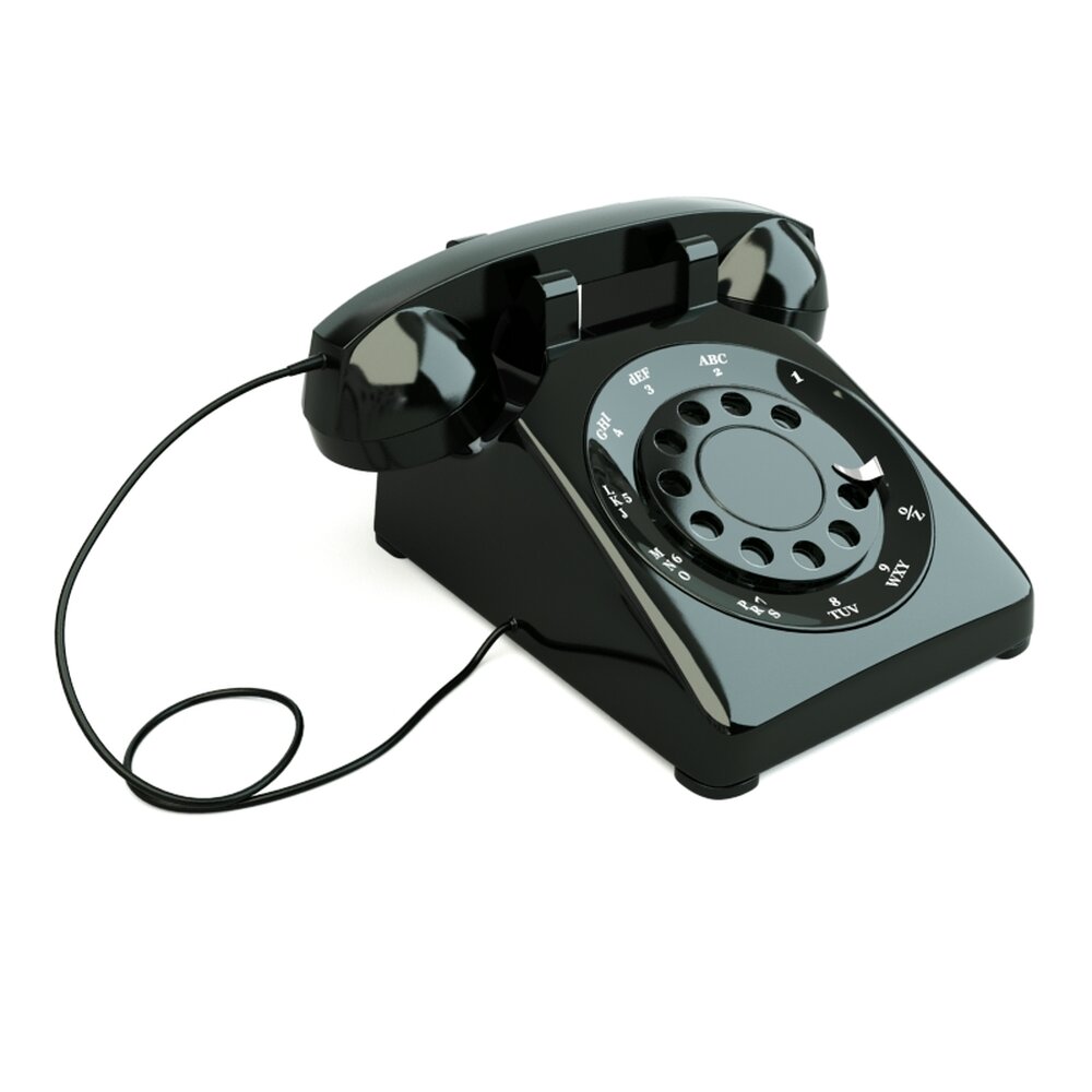Vintage Rotary Telephone 03 3D model - Download Phones on 3DModels.org