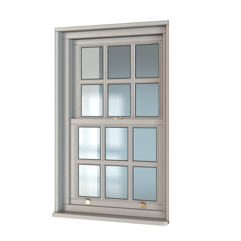 Classic Grid Window 3D model - Download Building components on 3DModels.org