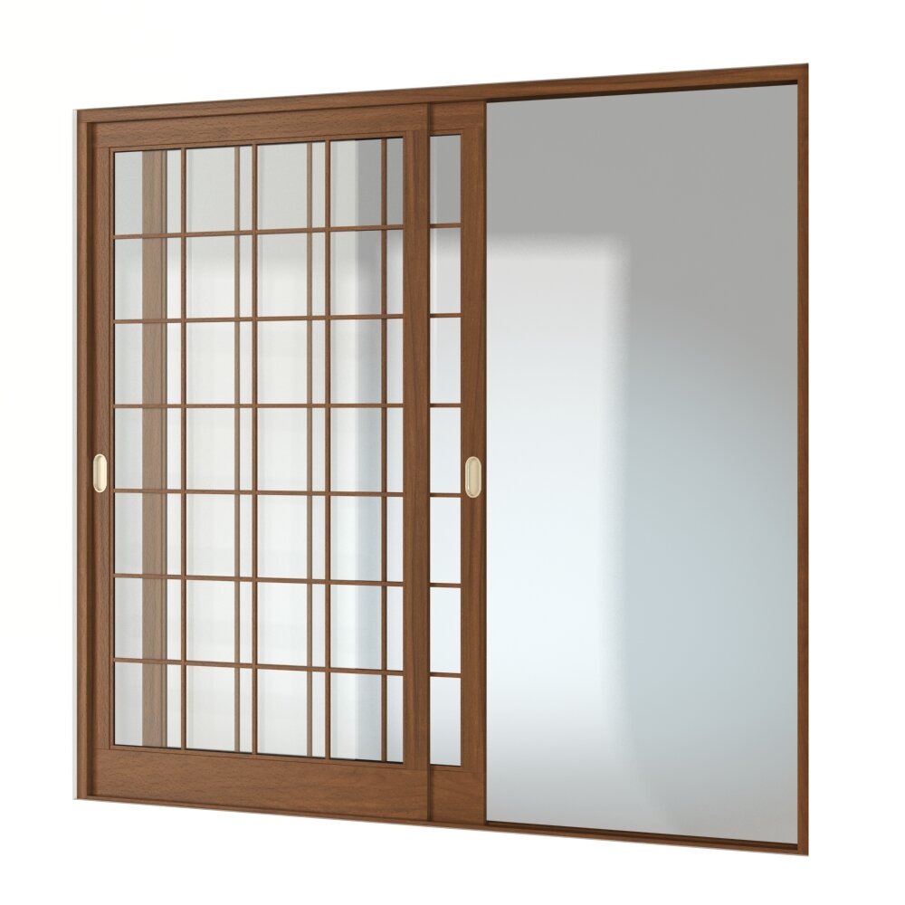 Sliding Glass Window 3D model - Download Building components on ...