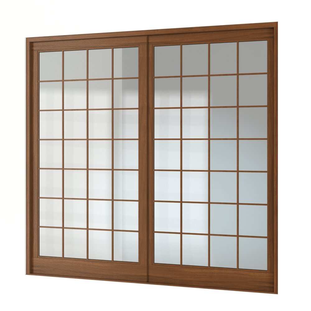 Sliding Glass Window 3D model - Download Building components on ...