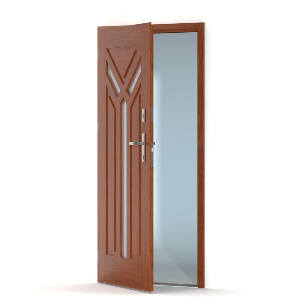 Open Wooden Door 06 3D model - Download Building components on 3DModels.org