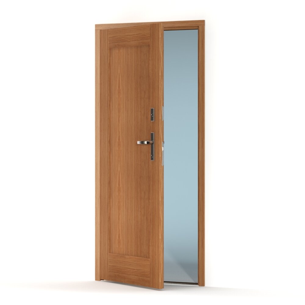 Modern Wooden Door 3D model - Download Building components on 3DModels.org