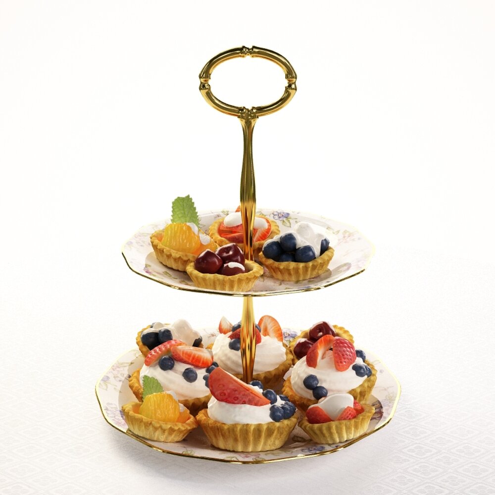 Dessert Tier Stand 3D model - Download Dairy, Bakery on 3DModels.org