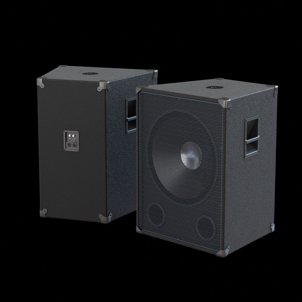 Professional Stage Speakers 3D model - Download Audio Devices on ...