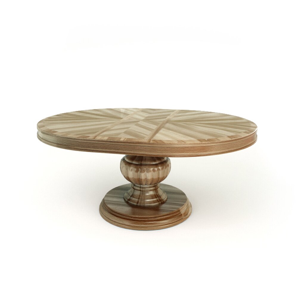 Elegant Wooden Round Table 3D model - Download Table on 3DModels.org