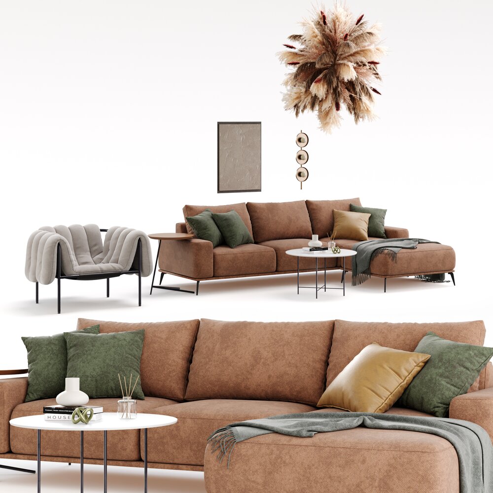 Contemporary Living Room Set 01 Modelo 3D - Descargar Furniture Set on ...