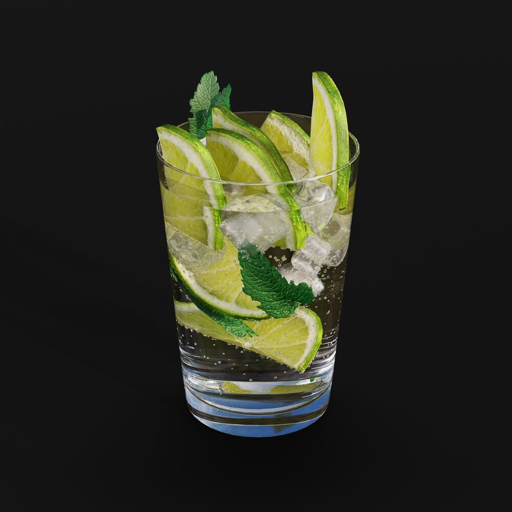 Icy Lime Fizz Mocktail 3D model - Download Bottles, Cans on 3DModels.org