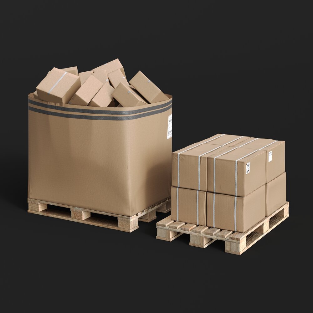 Bulk Shipping Packages 3D model - Download Tools on 3DModels.org