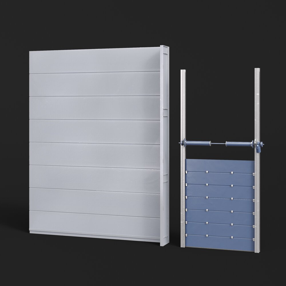 Aluminum Flood Barrier System 3D model - Download Building components ...