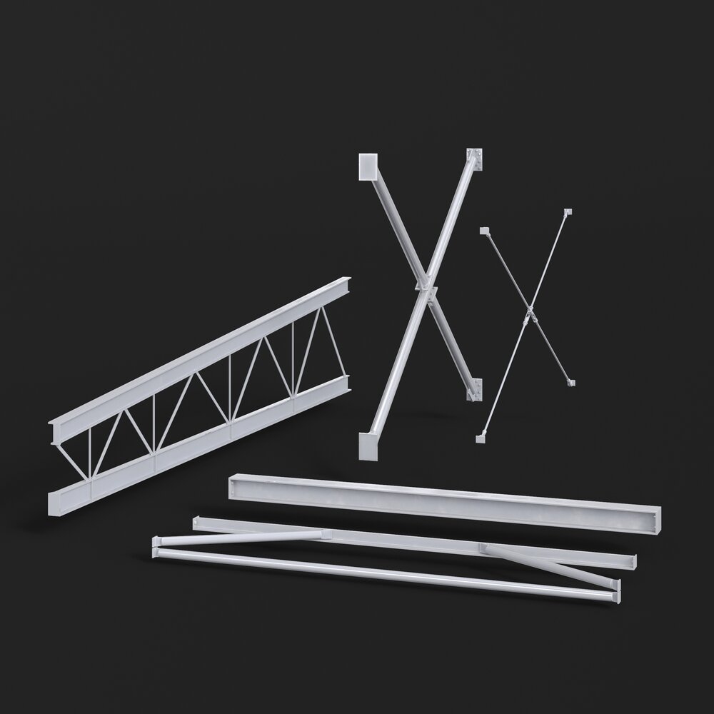 Steel Structural Components 3D model - Download Building components on ...