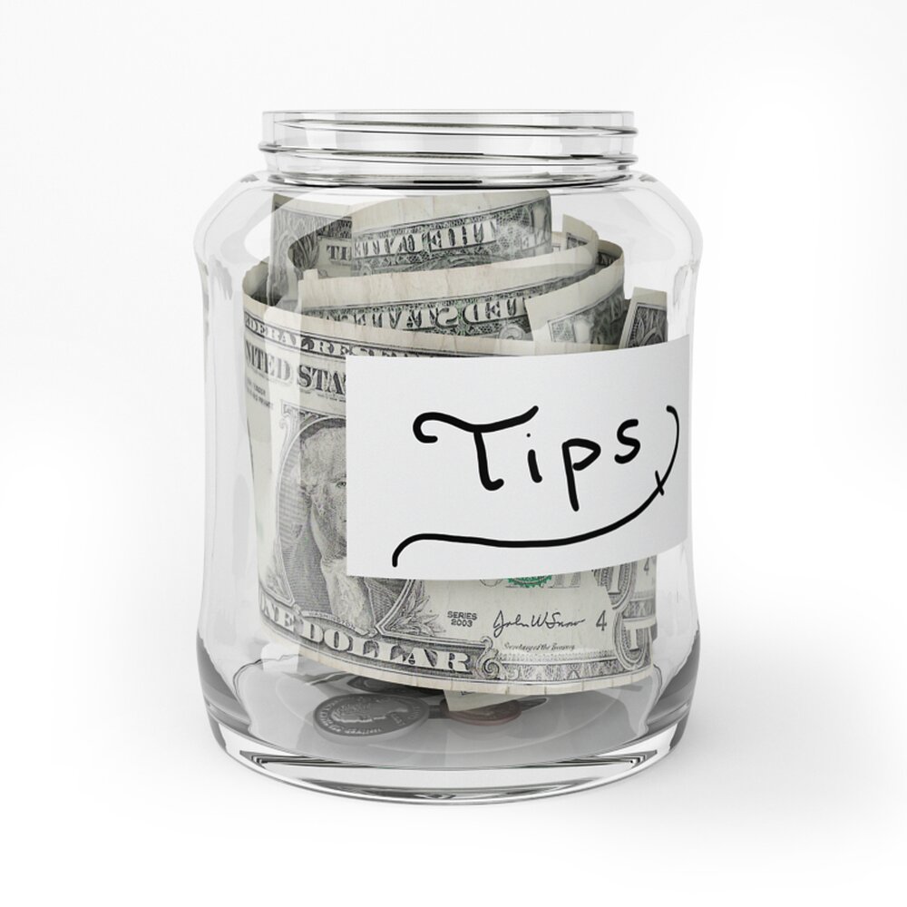 Tip Jar Savings 3D model - Download Coins, Banknotes on 3DModels.org