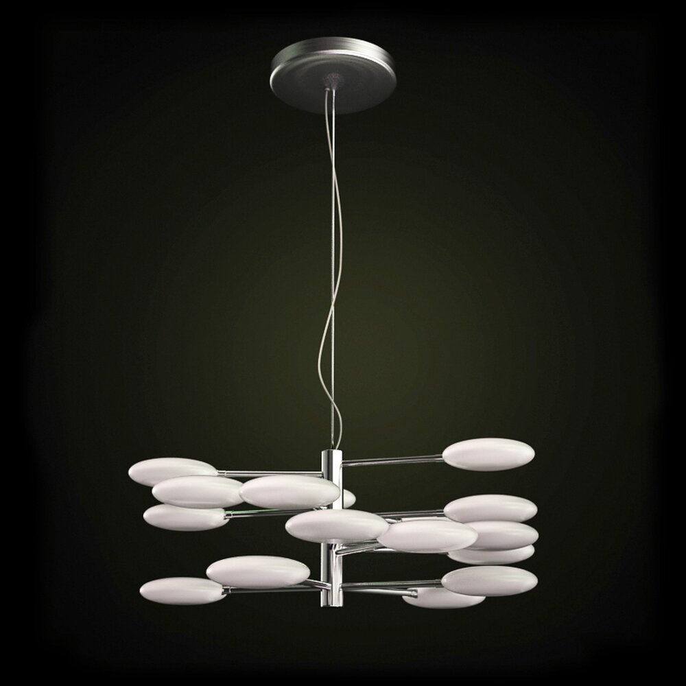 Modern Elliptical Chandelier 3D model - Download Lamp on 3DModels.org