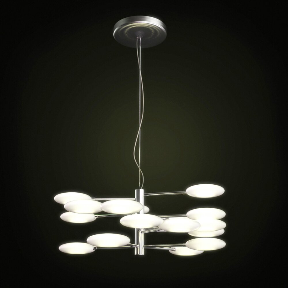 Modern Elliptical Chandelier 3D model - Download Lamp on 3DModels.org