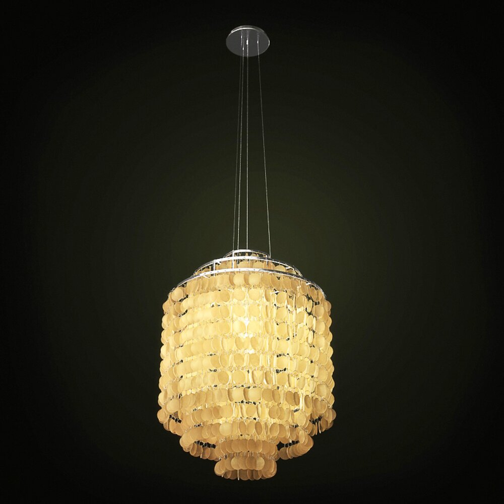 Wooden Bead Chandelier 3D model - Download Lamp on 3DModels.org