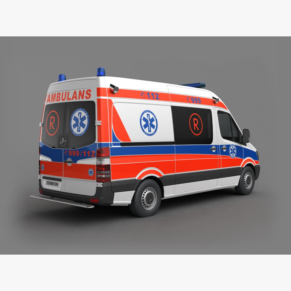 Ambulance Vehicle 3D model - Download Van on 3DModels.org