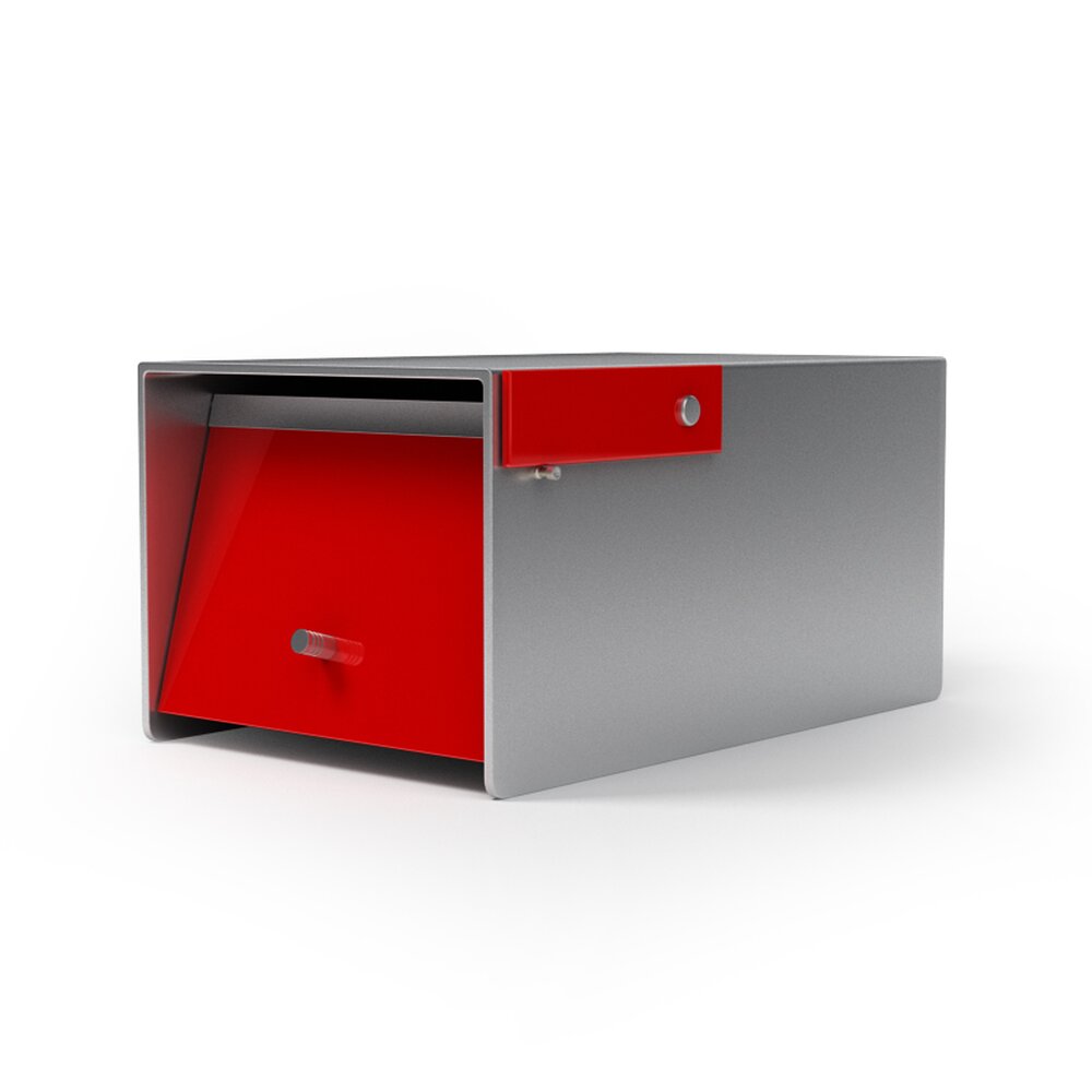 Modern Red-Drawer Mailbox 3D model - Download Building components on ...