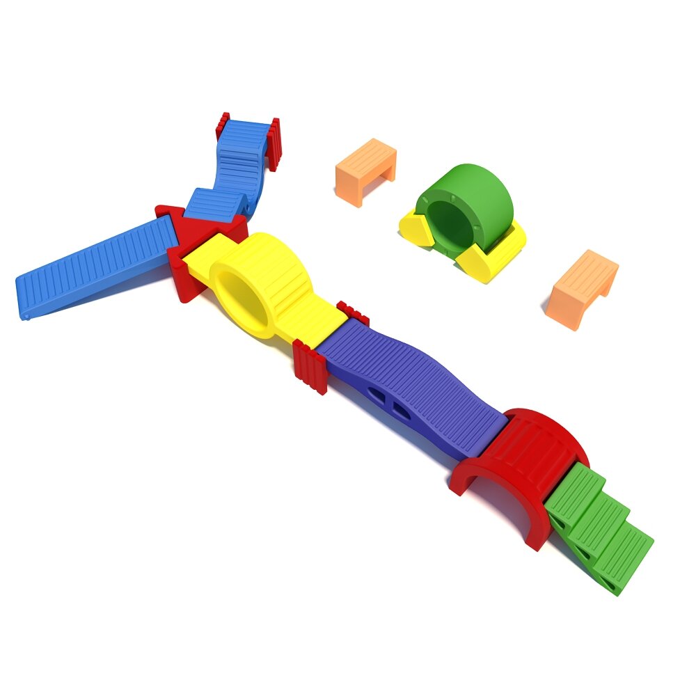 Colorful Toy Marble Slide 3D model - Download Street elements on ...