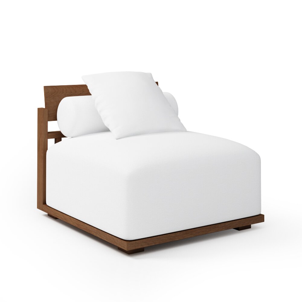 Modern Modular Wooden Frame Sofa 3D model - Download Sofa on 3DModels.org