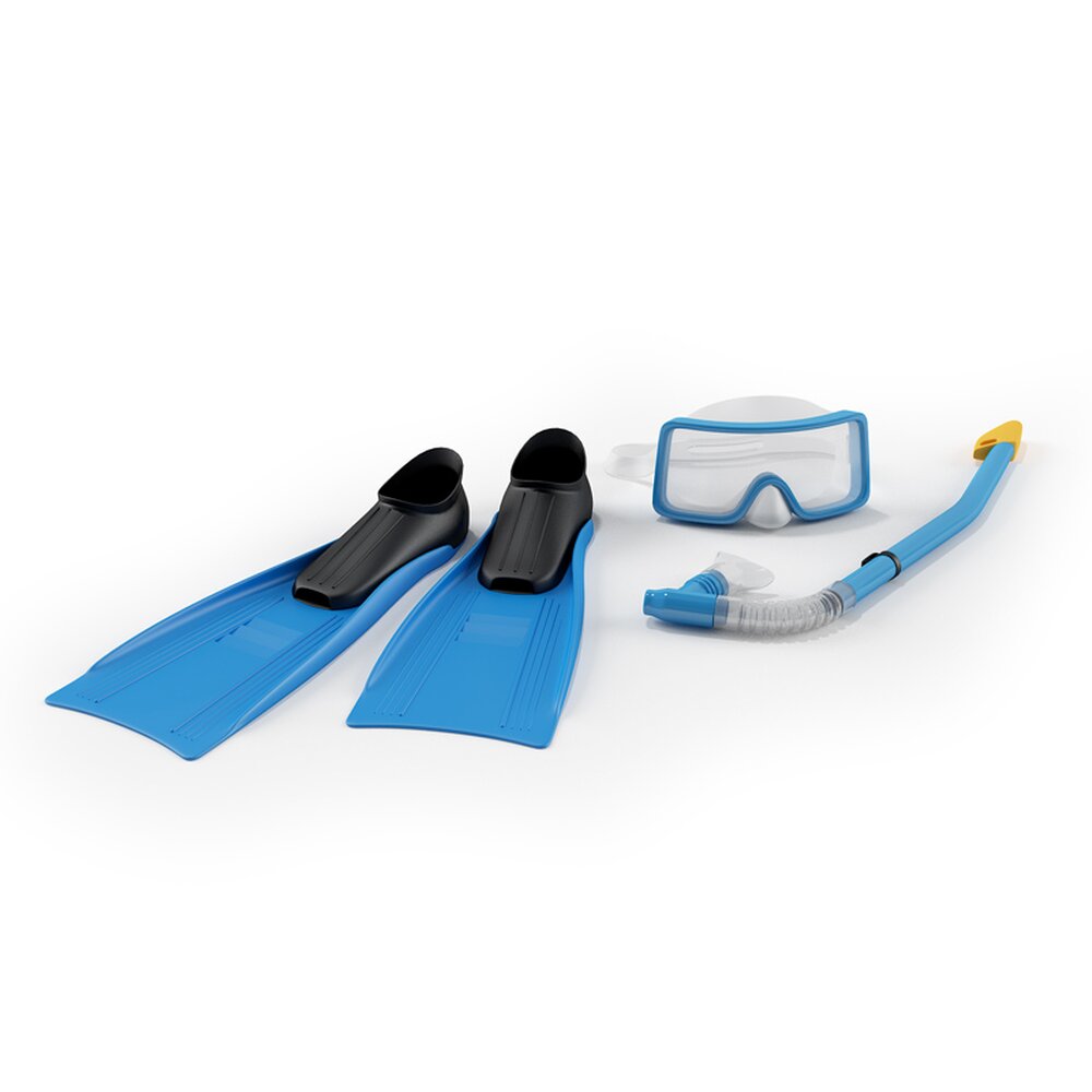 Swimming Gear Set 3D model - Download Sports Equipment on 3DModels.org