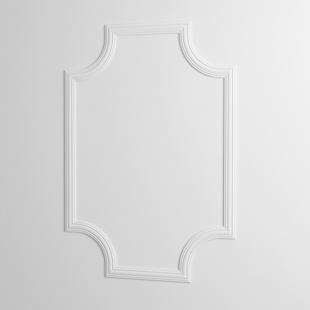 Panel de Pared Blanco Elegante Modelo 3D - Descargar Decoración ...